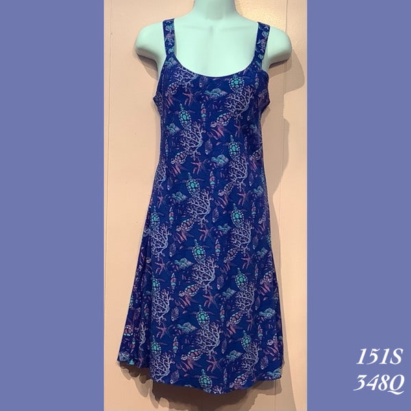 151S - 348Q , Bias cut strap dress - Rainbow Jo Hilo